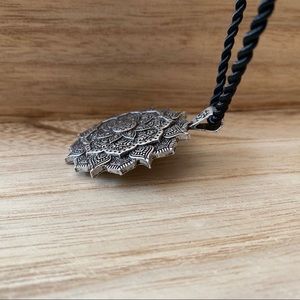Jewelry | Antiqued Silver Mandala Meditation Art Necklace | Poshmark